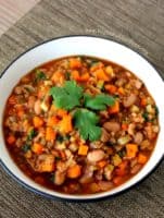 High Protein Vegan Chili with Sweet Potatoes and TVP