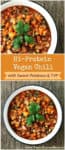 High Protein Vegan Chili with Sweet Potatoes and TVP