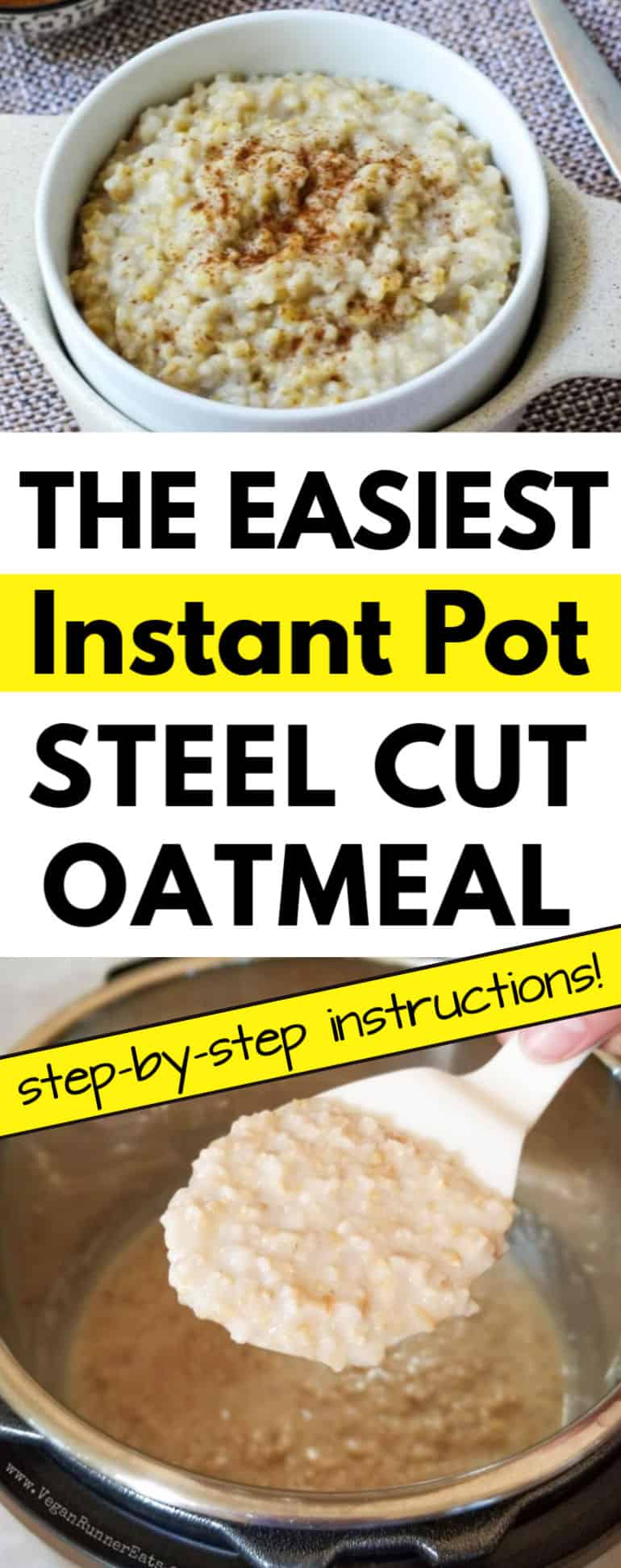 Easy Instant Pot Steel Cut Oatmeal