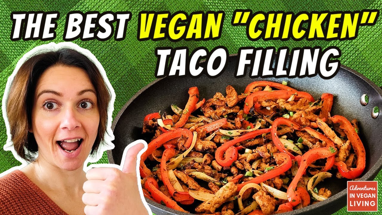 Easy Vegan Soy Curls Fajitas with Peppers and Onions